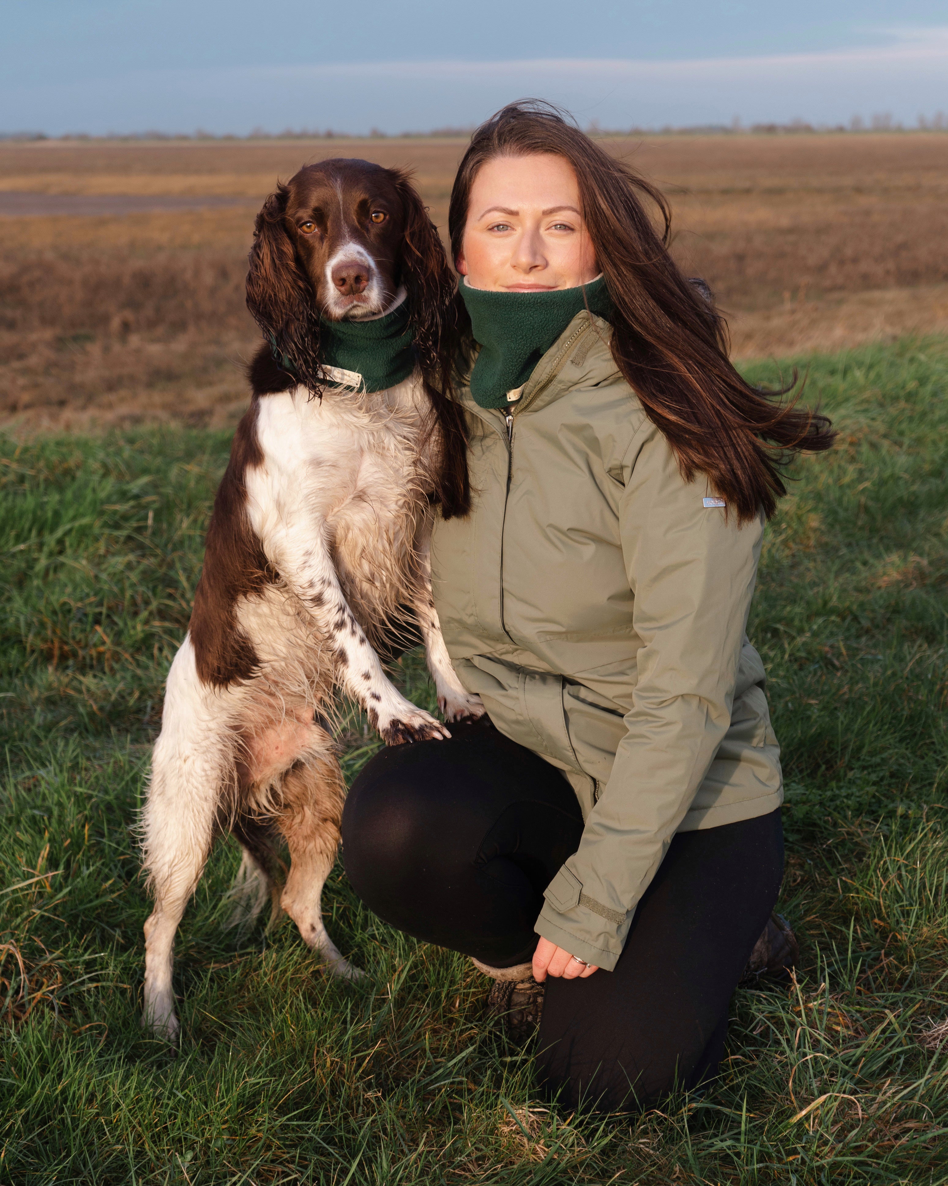 Bodhi & The Birchtree Human & Hound Matching Fir Green Snoods